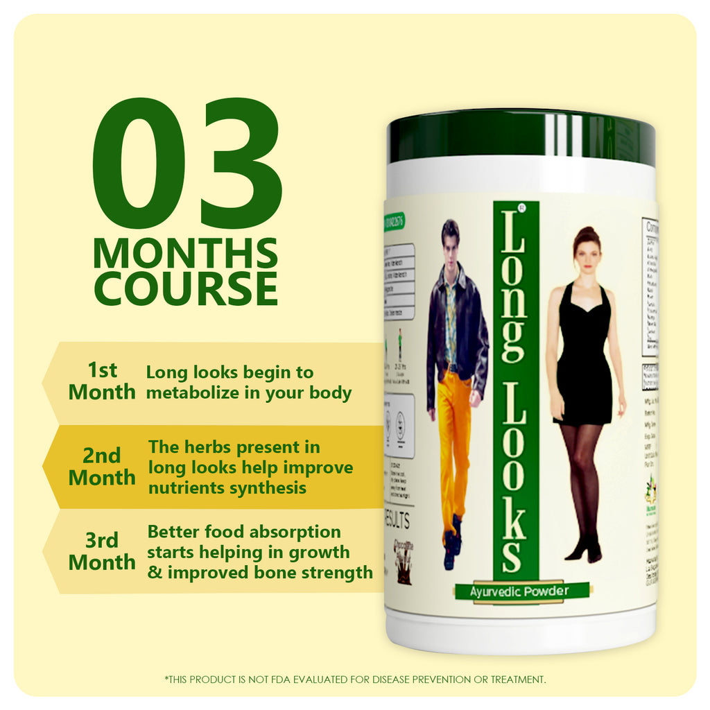 Long Looks Powder | for Boys & Girls | Healthy Growth | 200 gm – la-elega